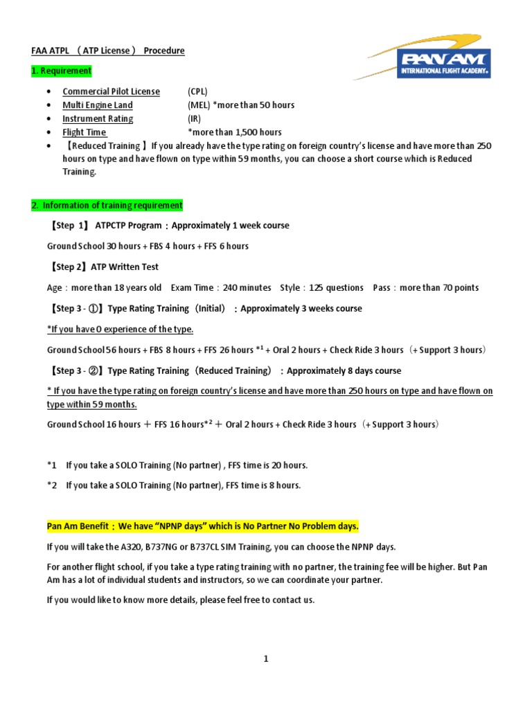 Pan AM FAA License Procedures | PDF | Business