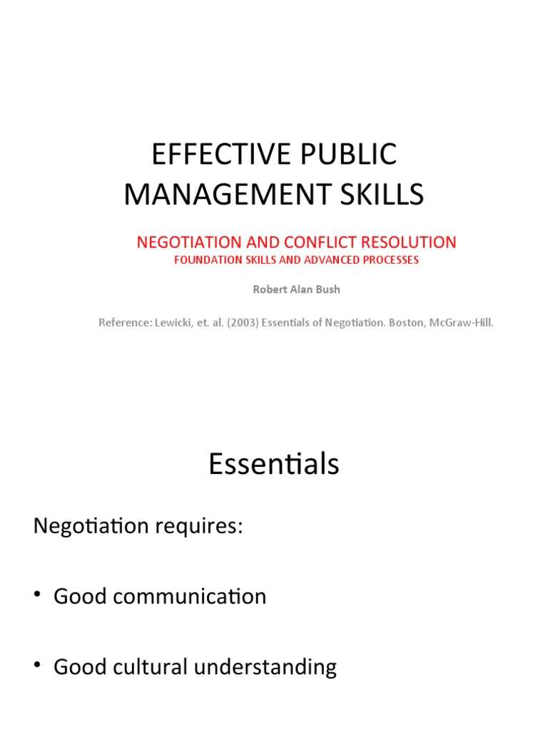 Effective Public Management Skills | PDF | Power (Social And Political ...