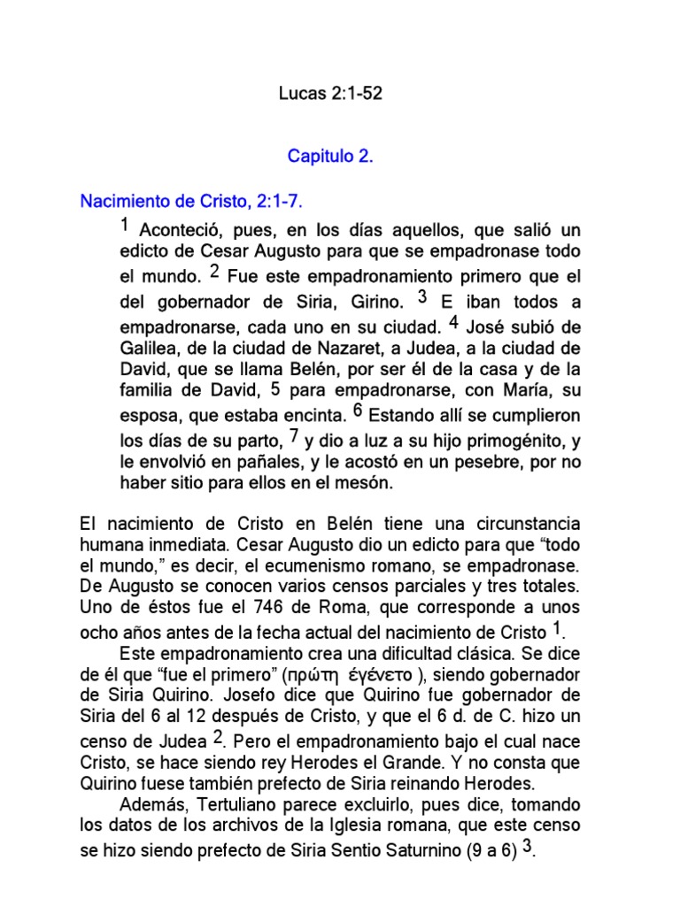Lucas 2.1-52 | PDF | María, madre de Jesús | Jesús
