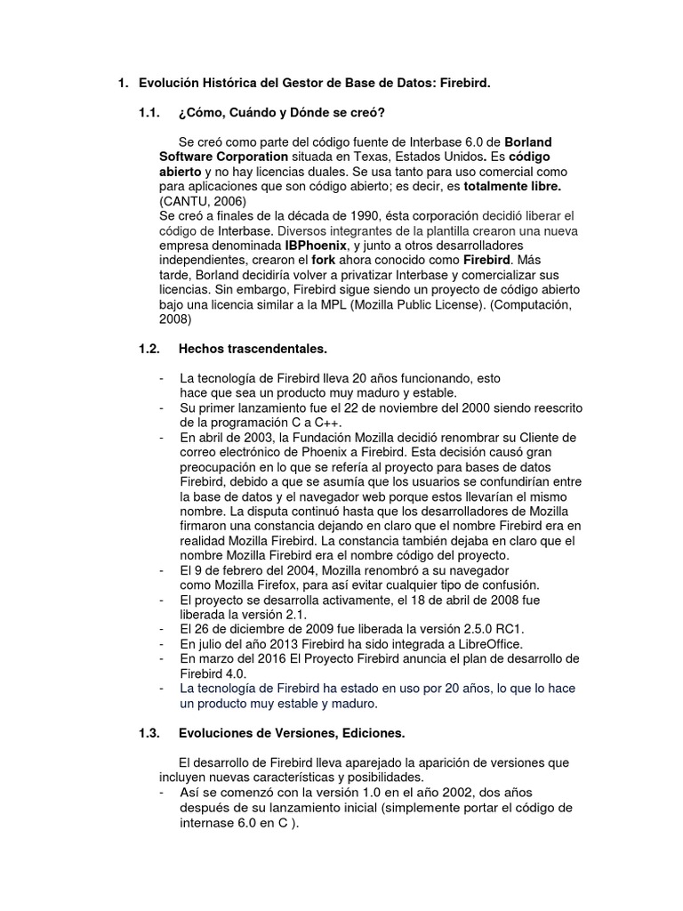 Firebird | PDF | Software libre | Contenido libre
