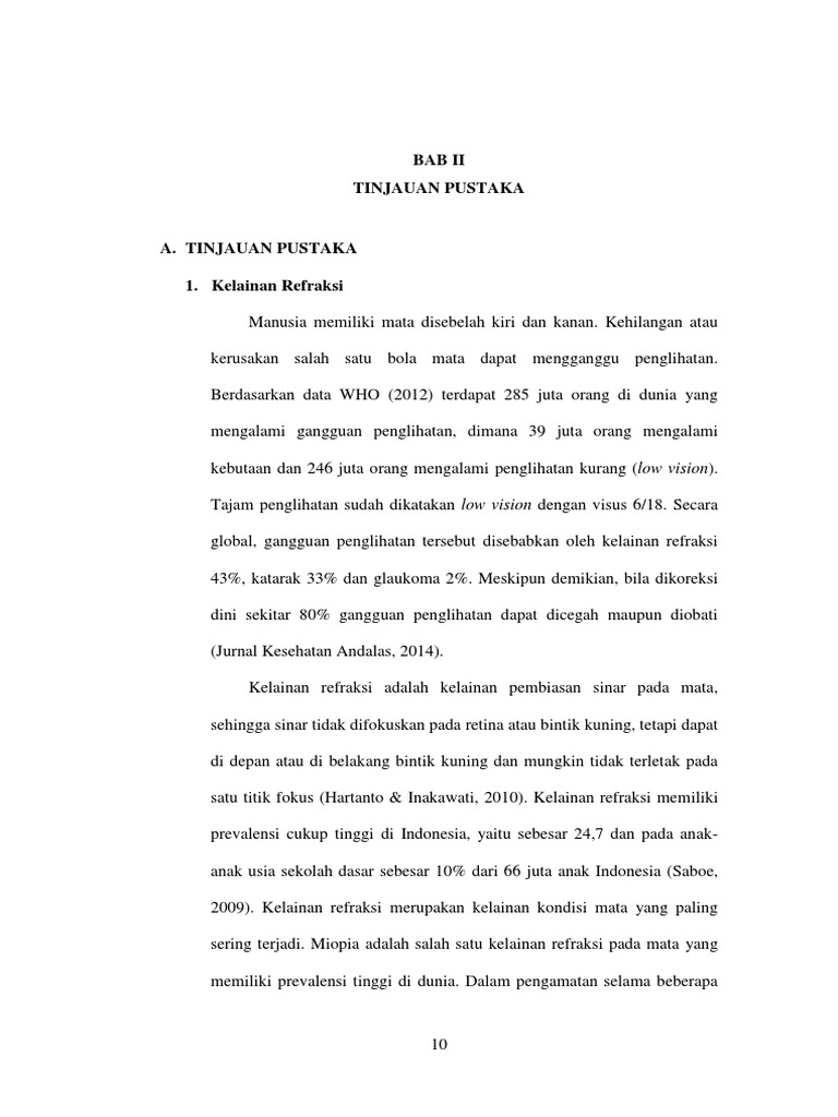 6.BAB II Miopi PDF | PDF | Pengembangan Diri | Kesehatan Holistik