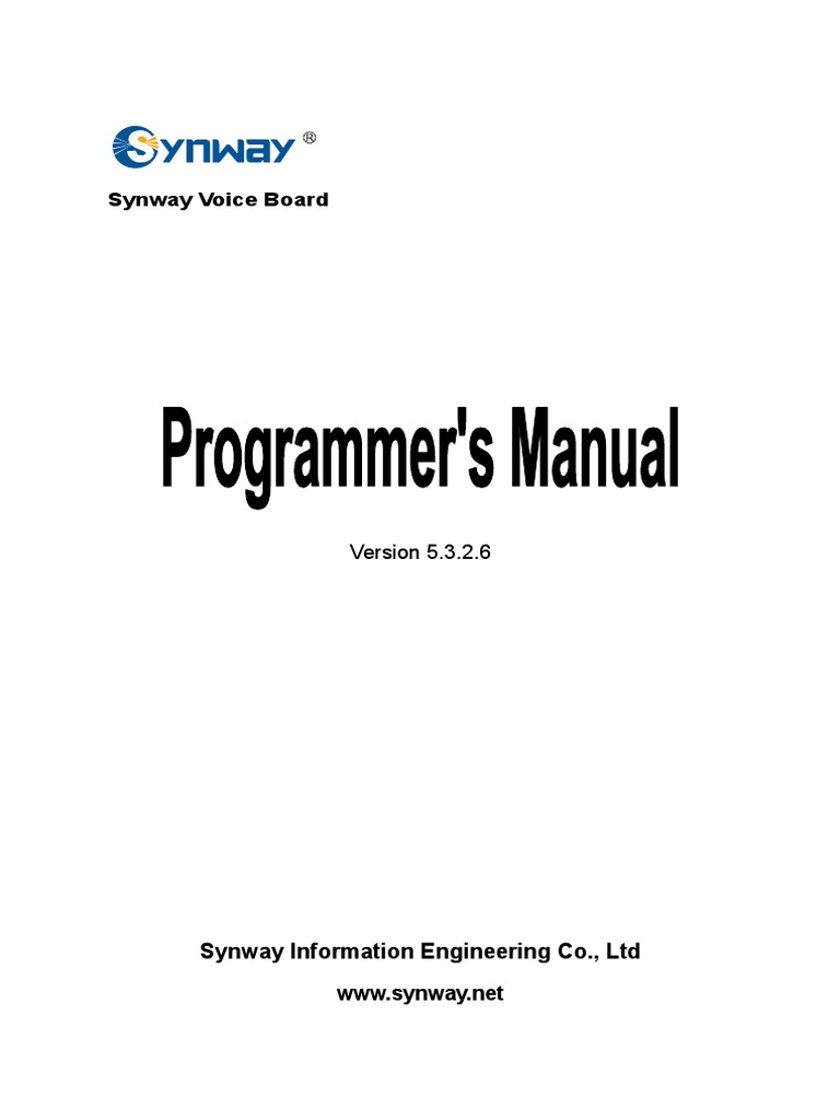 Programmer Manual 5326 PDF | PDF | Codec | Voice Over Ip