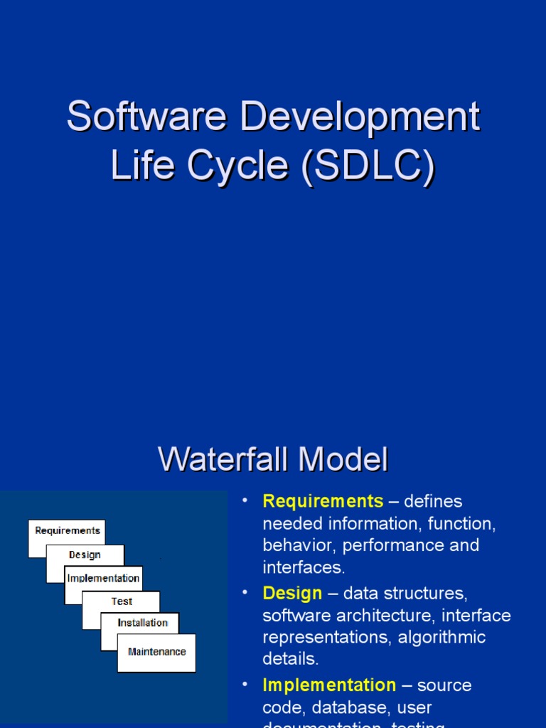 Software Development Life Cycle (SDLC) | PDF | Software Development Process | Software Prototyping
