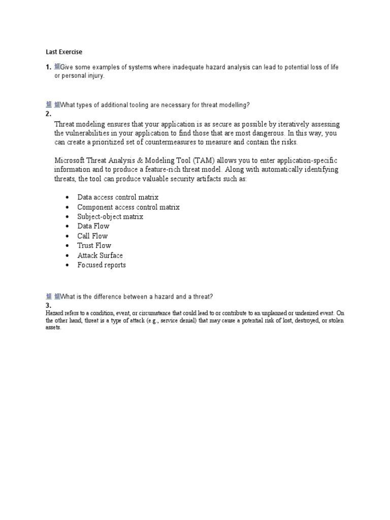 Last Exercise | PDF