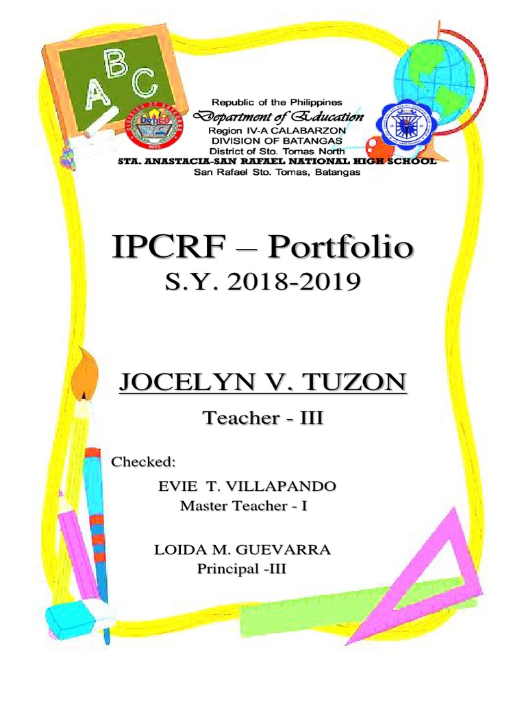 IPCRF - Portfolio: Teacher - III | PDF