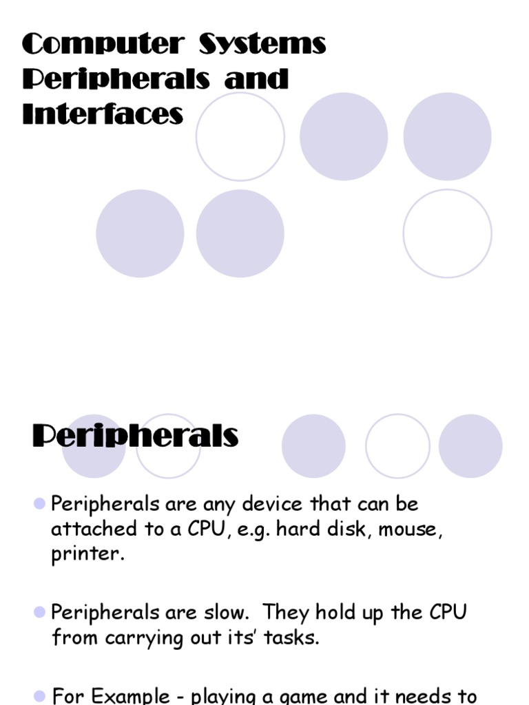 Peripherals and Interfaces | PDF | Usb | Data Transmission