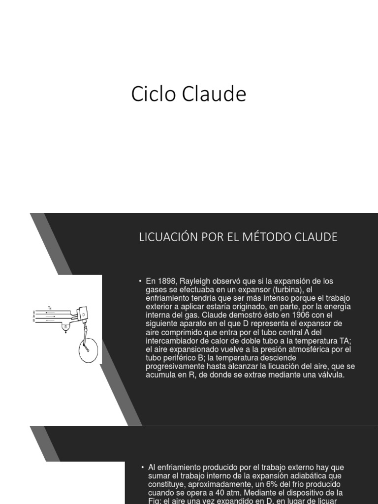 Licuefacción de Gases: Ciclo Claude | PDF | Tecnología