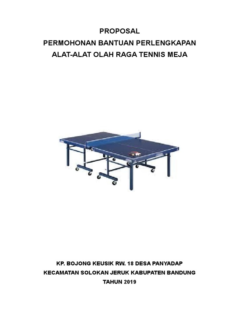 Proposal Pengajuan Alat Tenis Meja | PDF