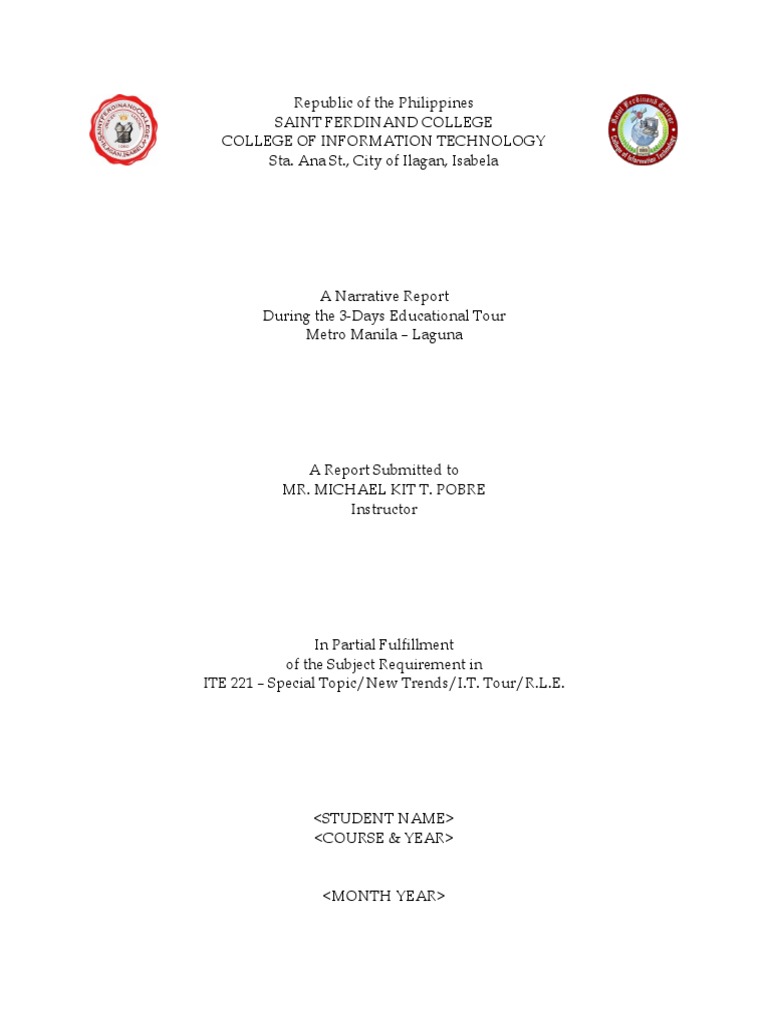 Educational Tour Narrative Report 2022 | PDF | Narrative | Educational ...