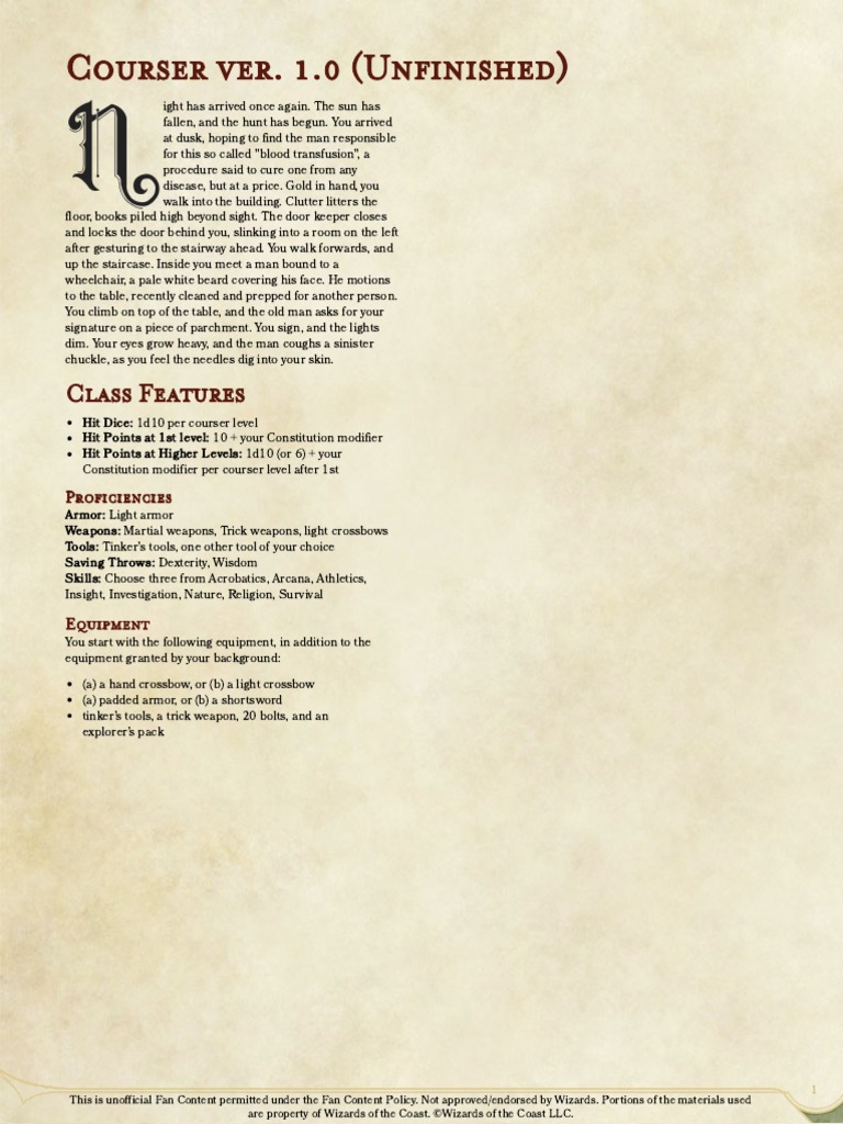 Courser Ver. 1.0 (Unfinished) | PDF | Leisure