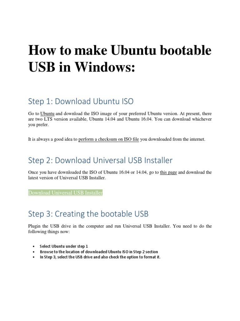 How To Make Ubuntu Bootable USB in Windows:: Step 1: Download Ubuntu ...