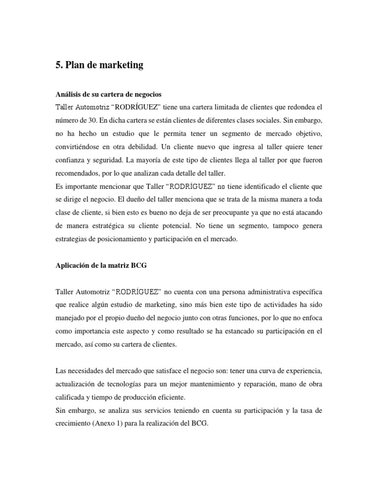5.-Plan de Marketing | PDF | Marketing | Publicidad