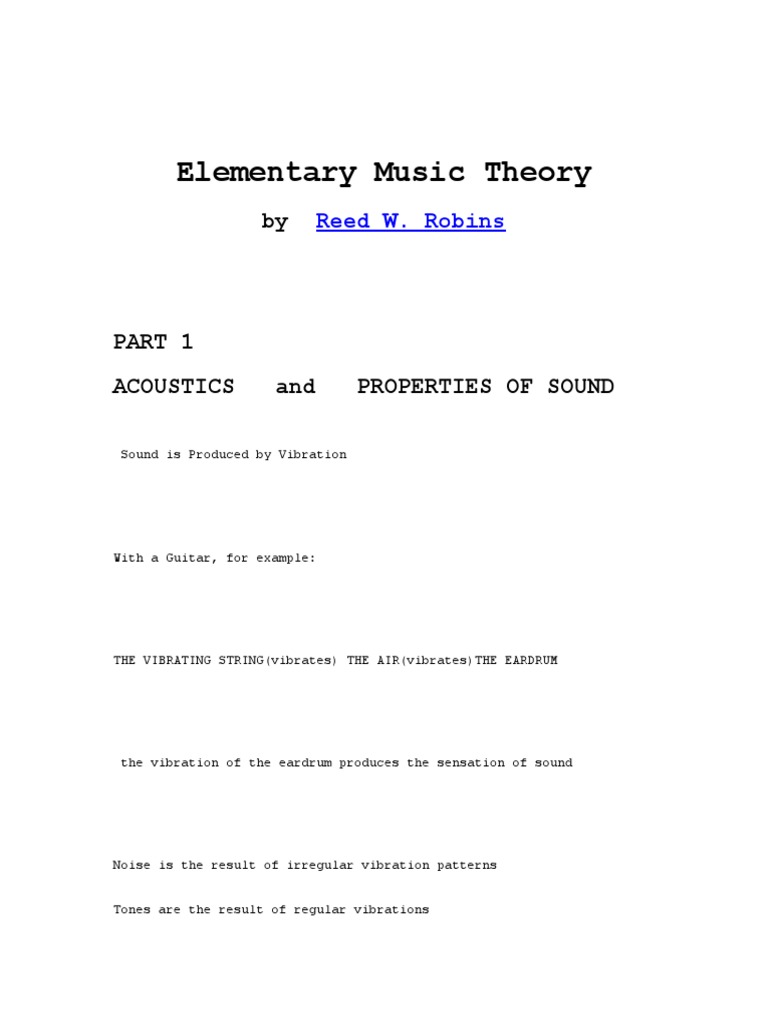 Elementary Music Theory | PDF | Pitch (Music) | Synthesizer