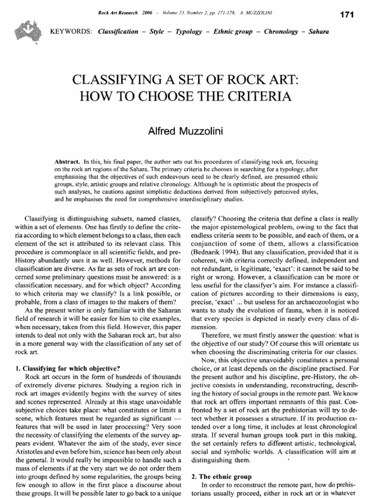 Muzzolini 2006 | PDF | Ethnic Groups | Rock Art