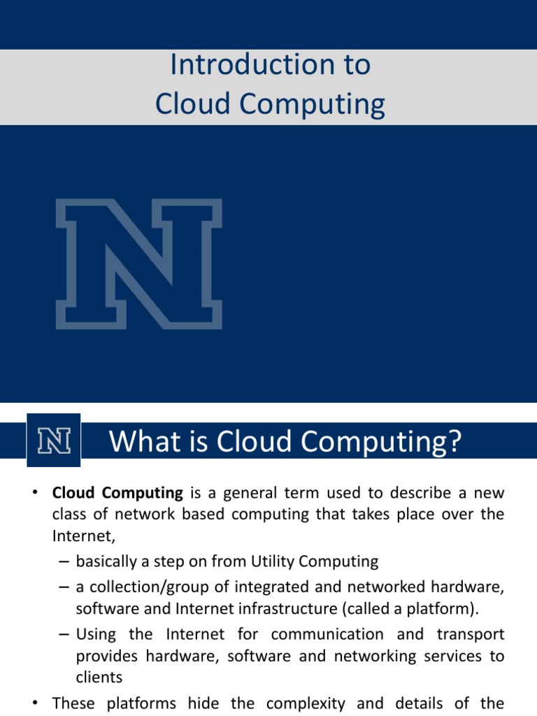 Introduction To Cloud Computing | PDF | Virtual Machine | Cloud Computing