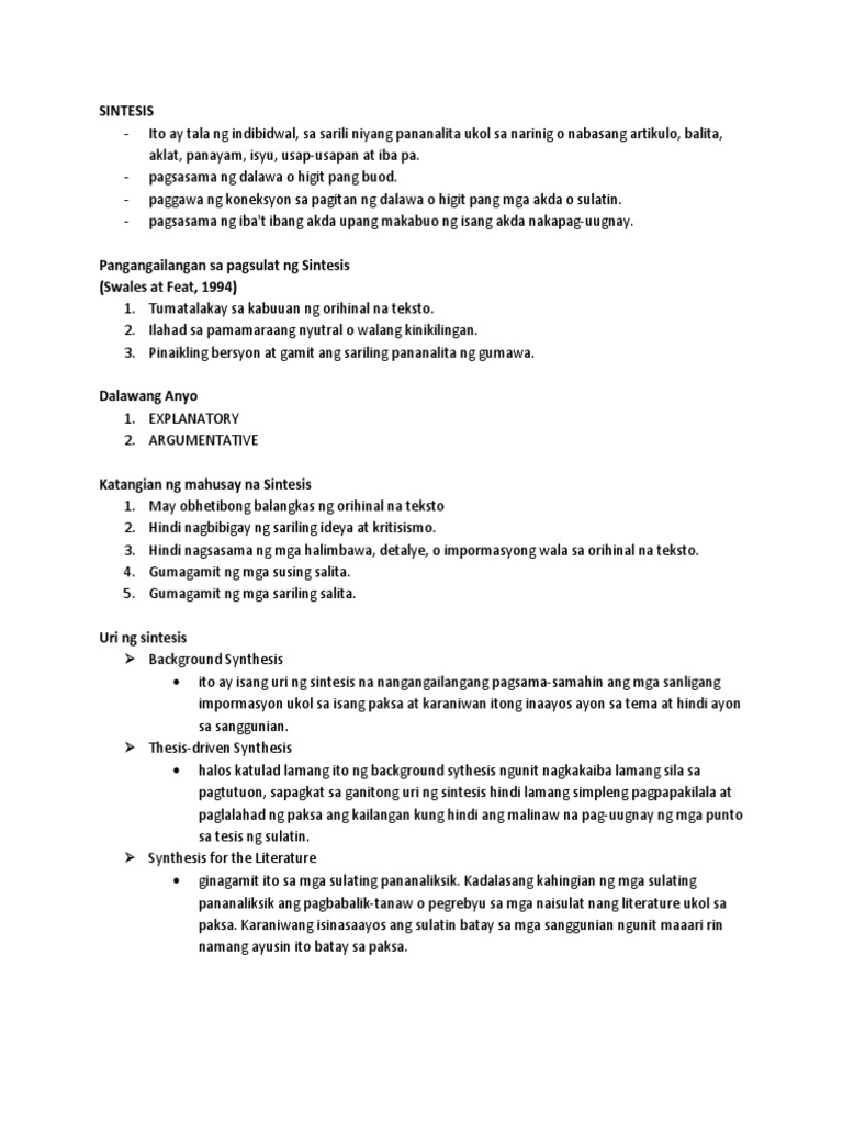 Sintesis Lecture | PDF