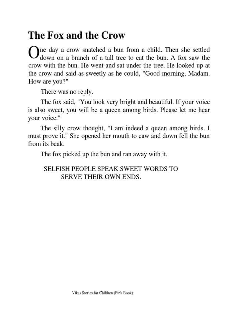 The Fox and The Crow | PDF