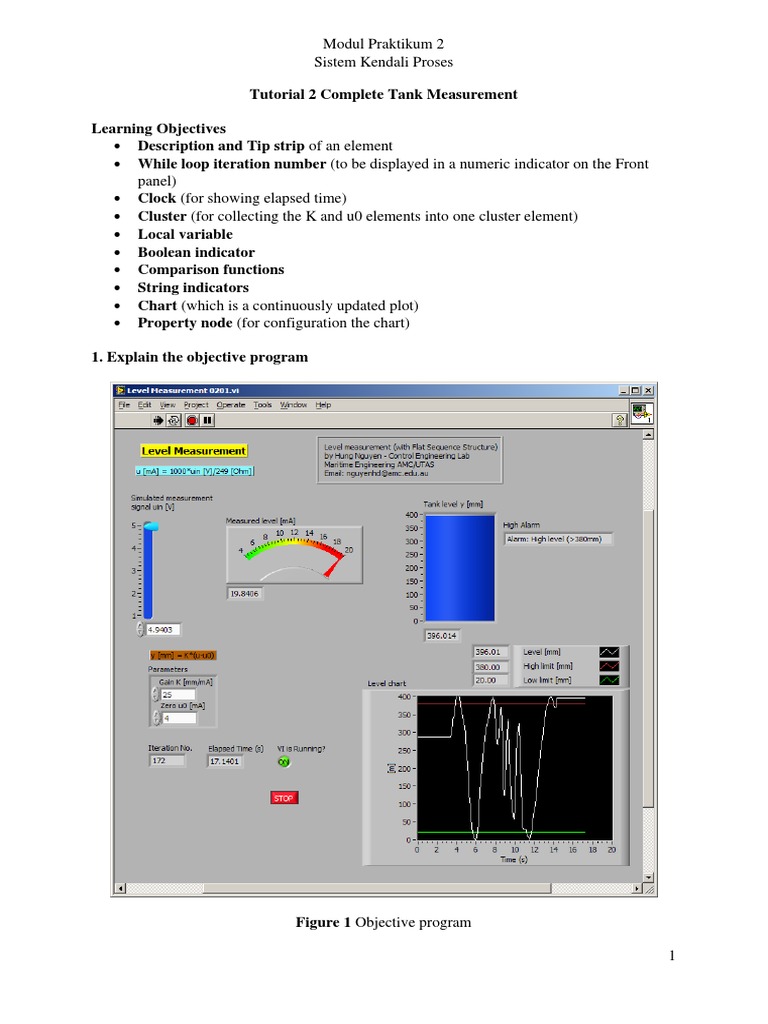 Tutorial 2 Complete Tank Measurement Learning Objectives: Modul Praktikum 2 Sistem Kendali ...