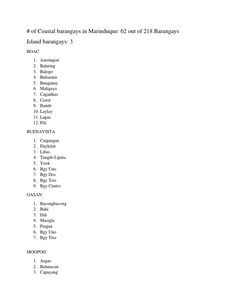 Barangay Classification Partial | PDF