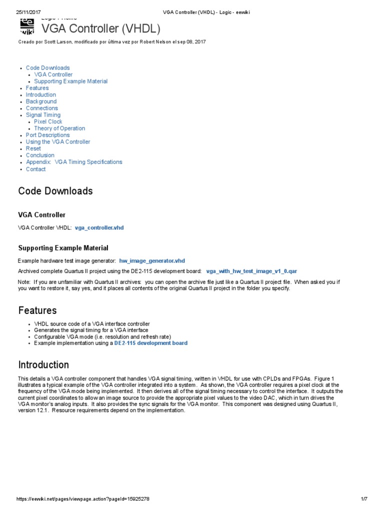 VGA | PDF | Video | Vhdl