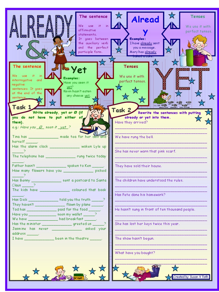 Present Perfect: Already and Yet Usage | PDF | Perfect (Grammar ...