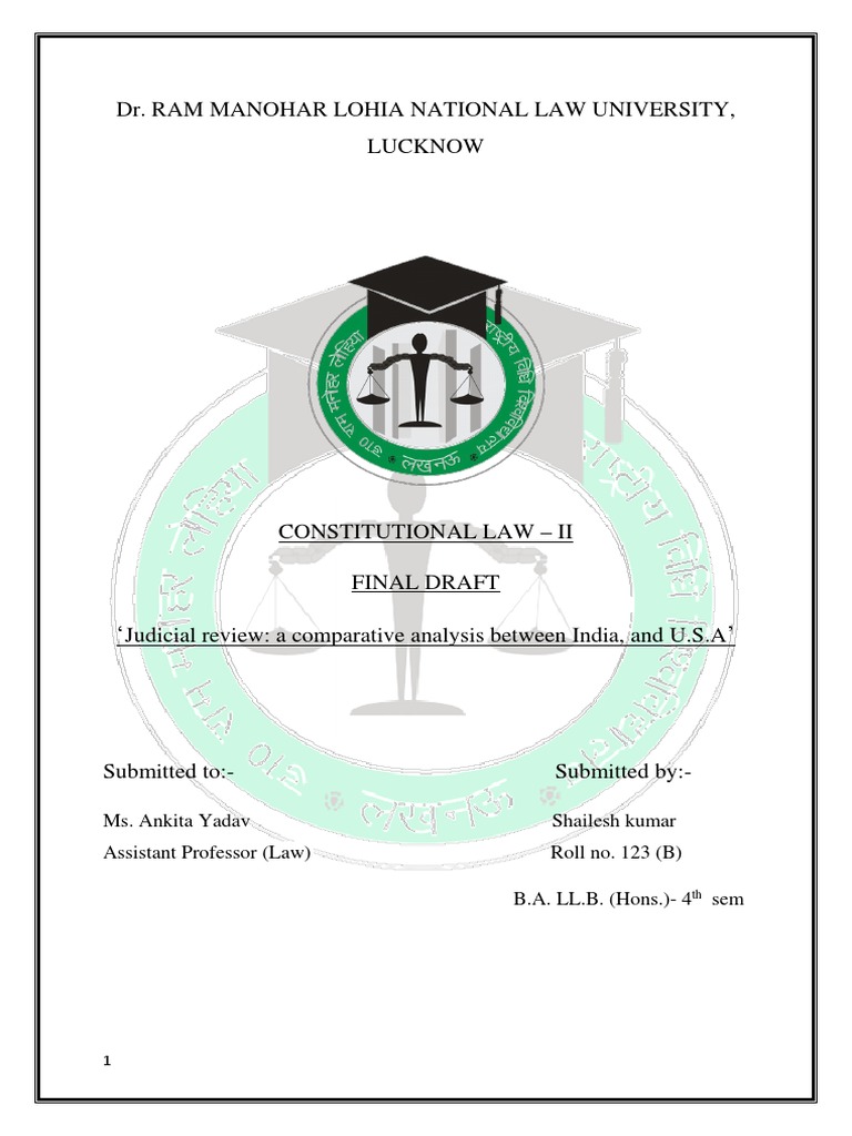 Dr. Ram Manohar Lohia National Law University, Lucknow | PDF | United ...