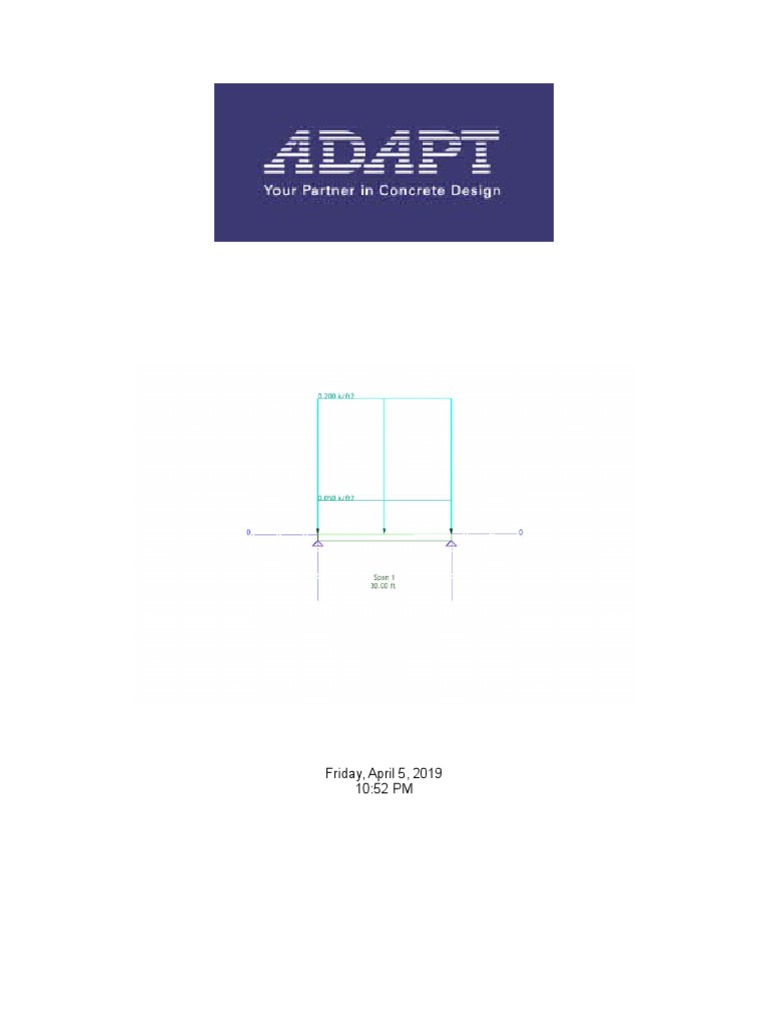 ADAPT Deflections | PDF | Beam (Structure) | Materials