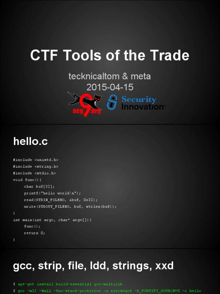 The CTF Toolbox - CTF Tools of The Trade PDF | PDF | Cryptography ...