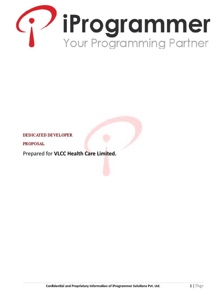 Iprogrammer - Dedicated Developer Contract - VLCC Health Care Limited | PDF | Confidentiality ...