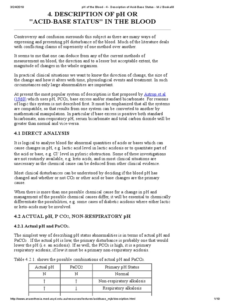 Acid Base Balance Article | PDF | Bicarbonate | Ph