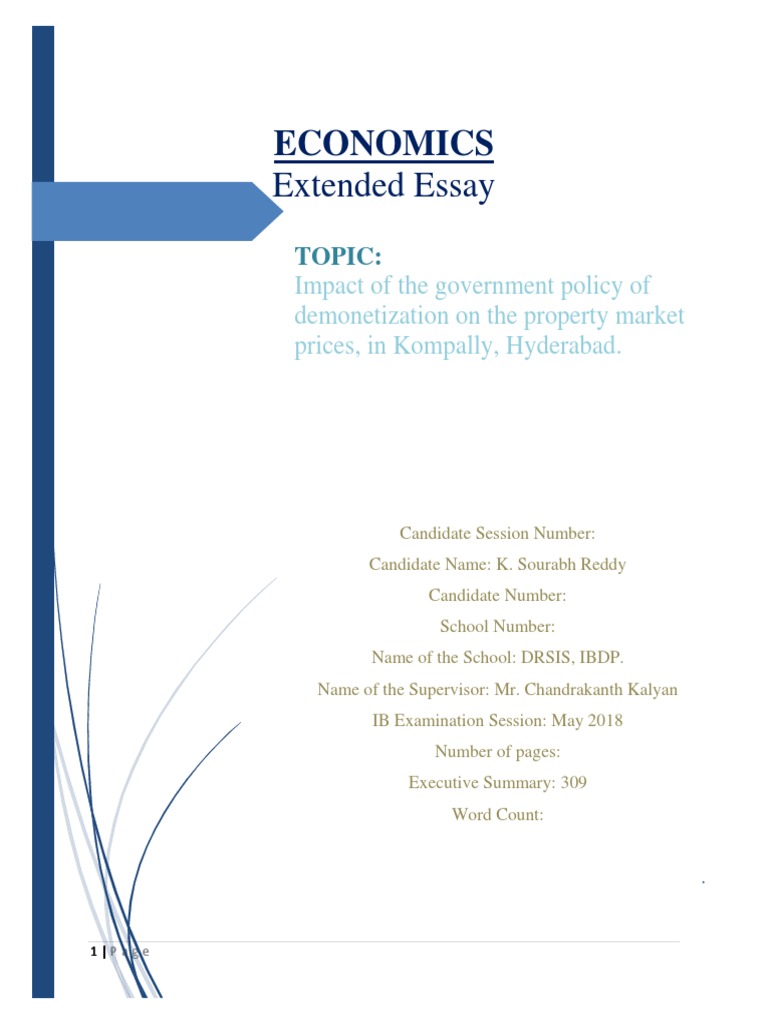 Economics: Extended Essay | PDF | Supply And Demand | Prices