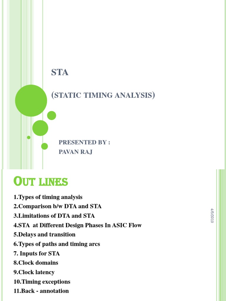 STA Presentation | PDF | Spice | Electricity