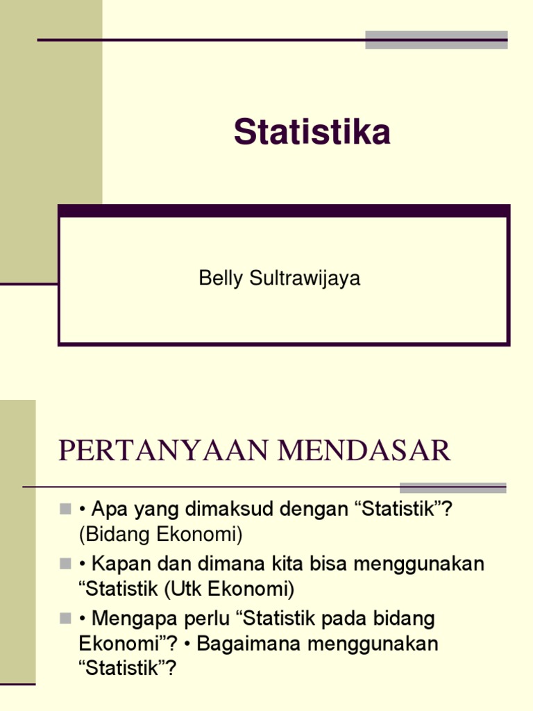 Statistika Dasar | PDF