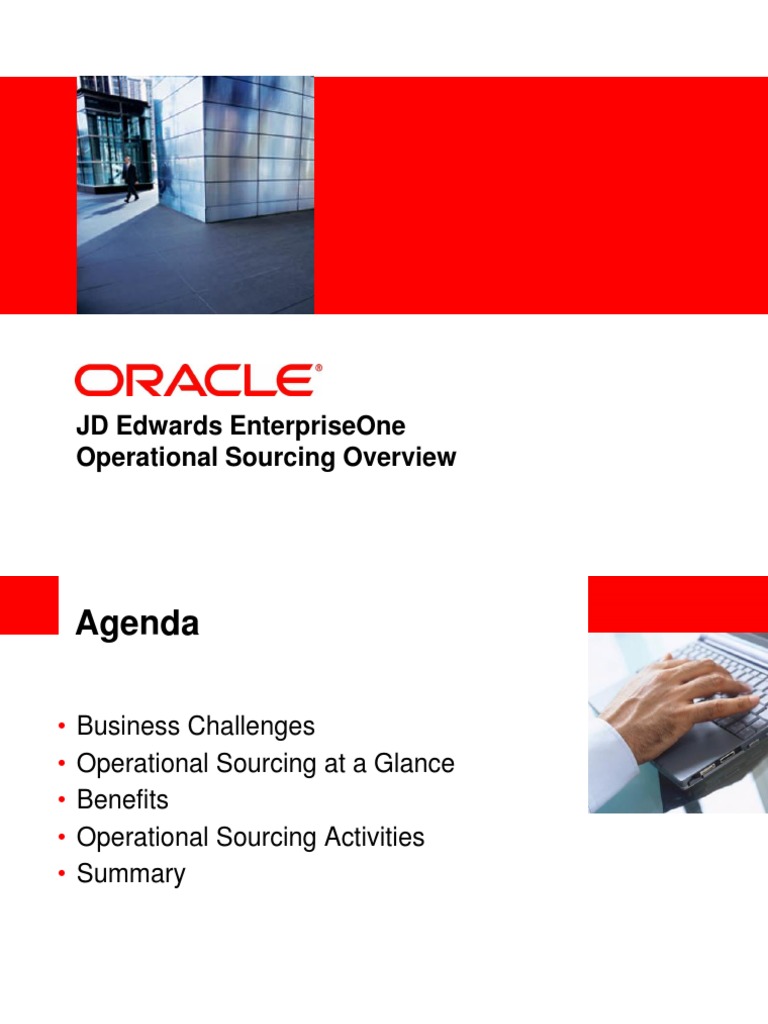JD Edwards Enterpriseone Operational Sourcing Overview | PDF ...