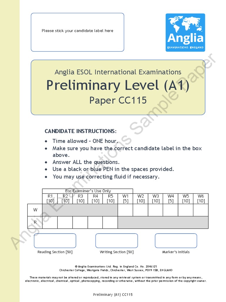 !4. Preliminary CC115 RWL-examen International PDF | PDF