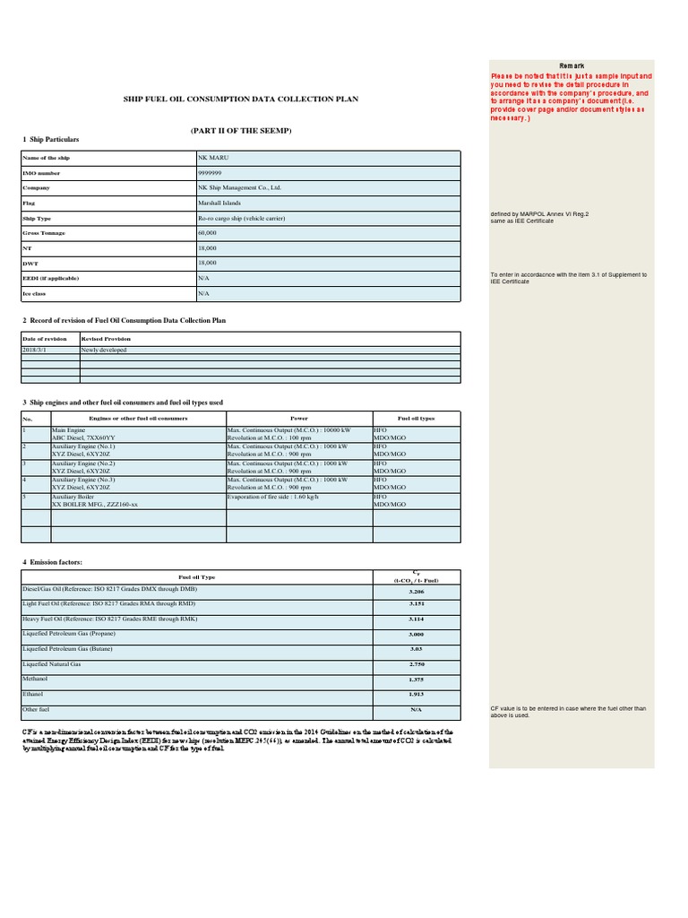 Seemp Sample PartII e | PDF | Fuel Oil | Flow Measurement