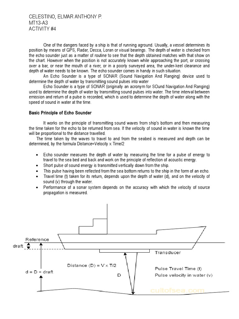 Nav 1 Lab Activity 4 | PDF | Sonar | Sound