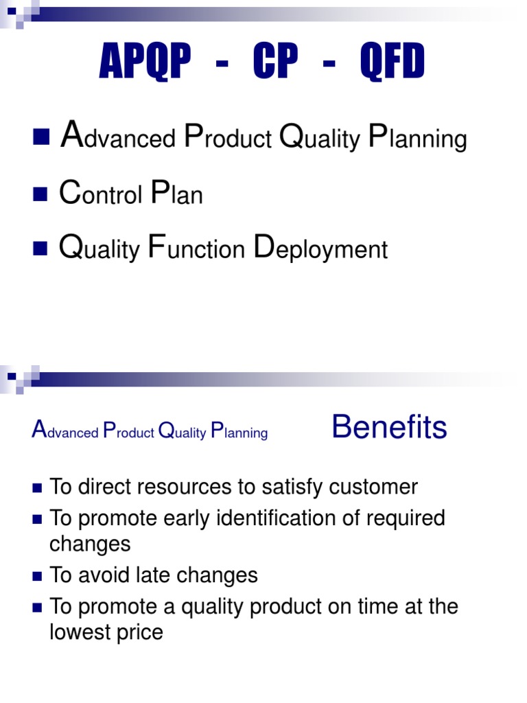 APQP Overview and Benefits | PDF
