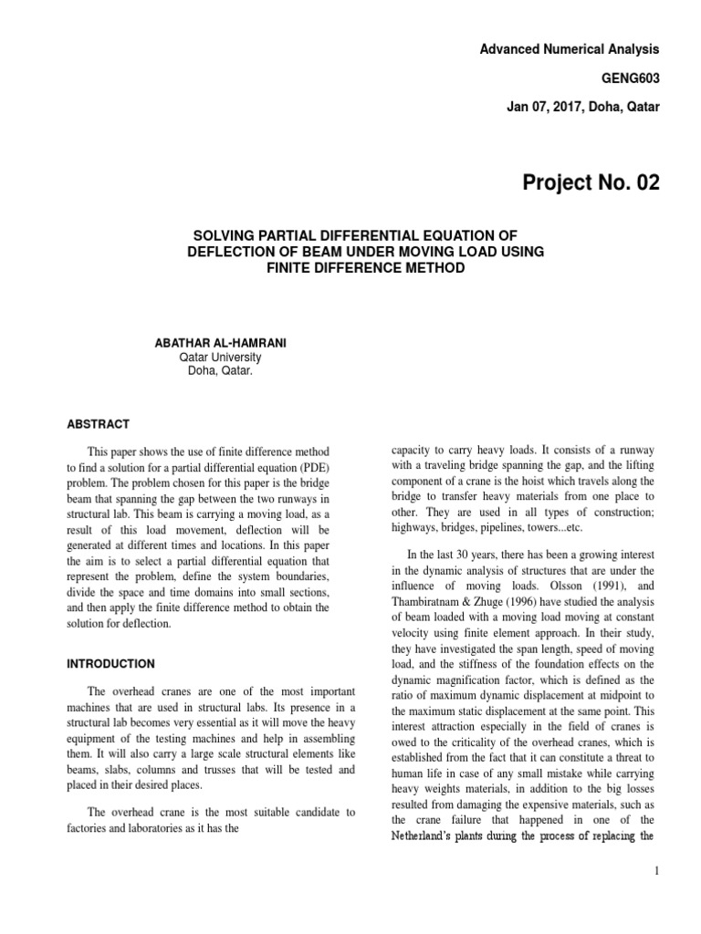 Numerical Projet Finite Diff Method PDF | PDF | Partial Differential ...