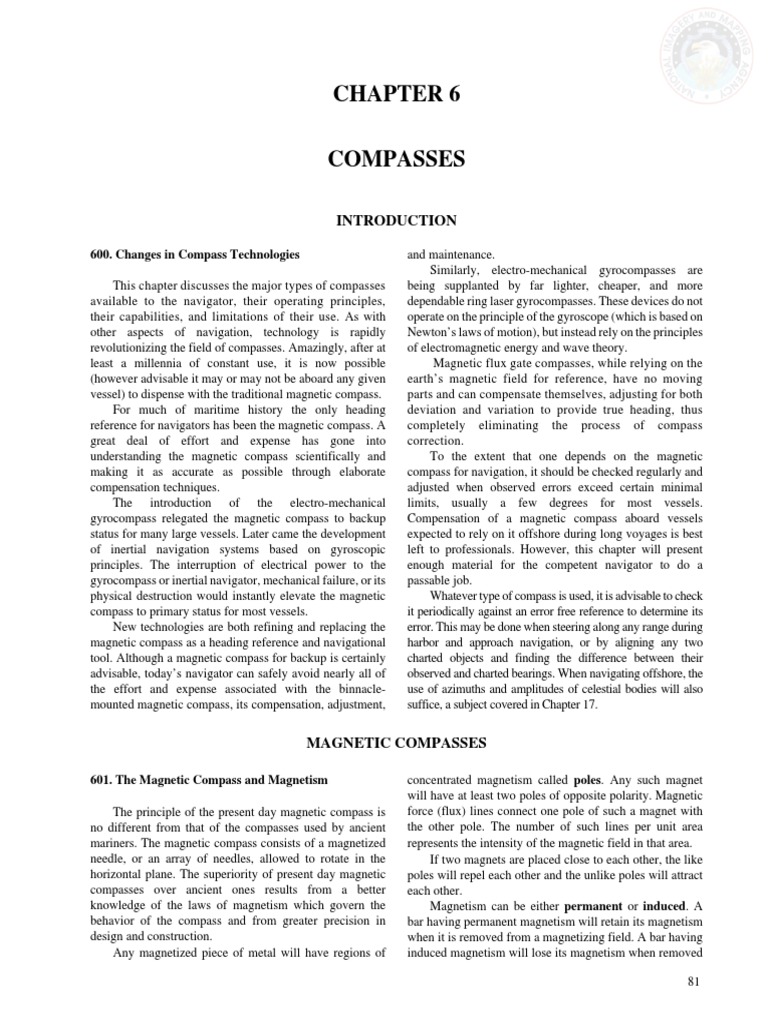 Chapt-06 Compasses PDF | PDF | Compass | Magnetic Field