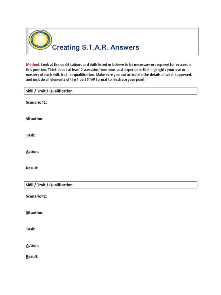 Star Answers For Job Interview | PDF