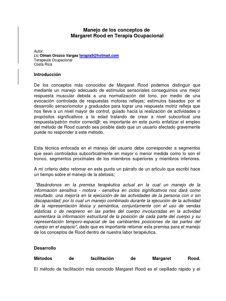 Conceptos de Margaret Rood | PDF | Contracción muscular | Músculo