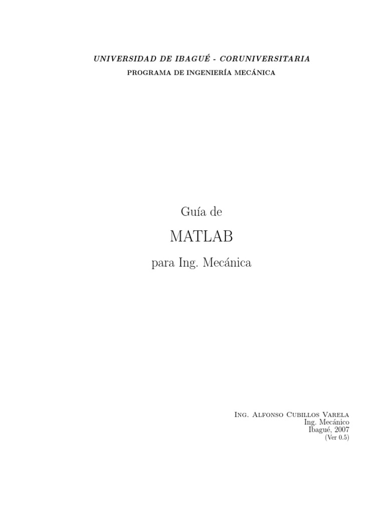 Matlab Adv Esp | PDF | Archivo de computadora | Programa de computadora