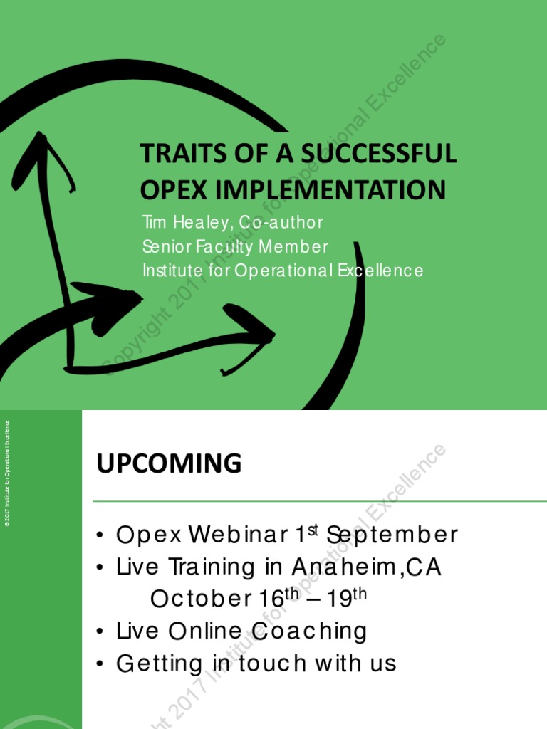 Traits of A Successful Opex Implementation | PDF | Economies ...
