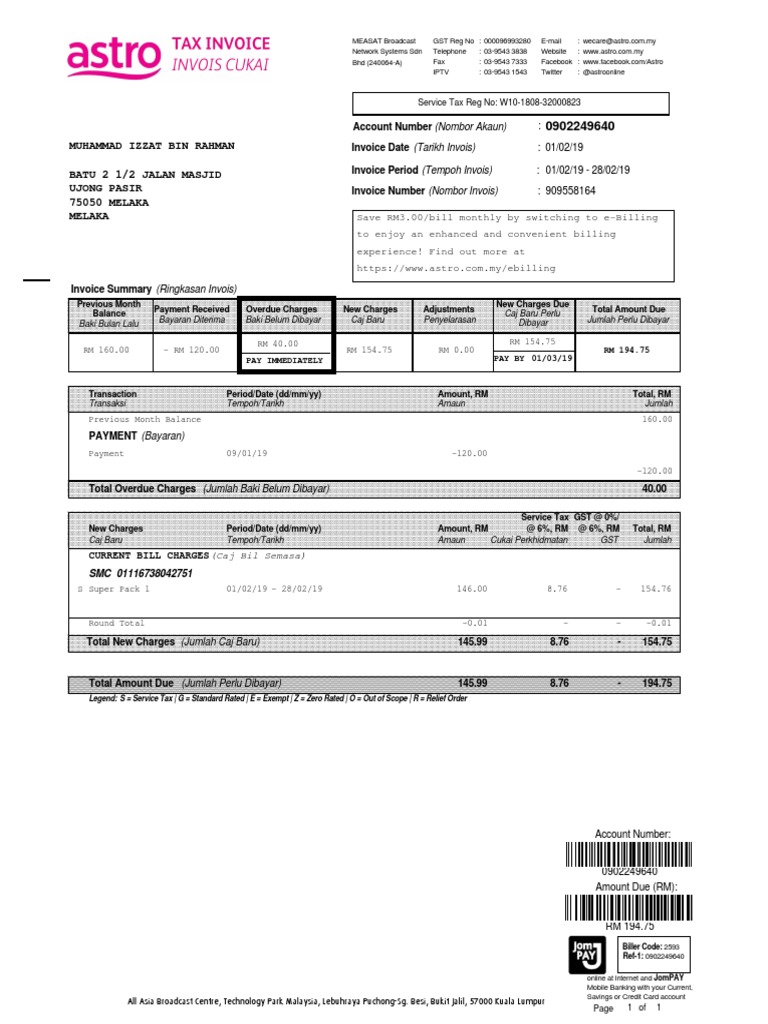 0902 Contoh Bill | PDF | Invoice | Financial Technology