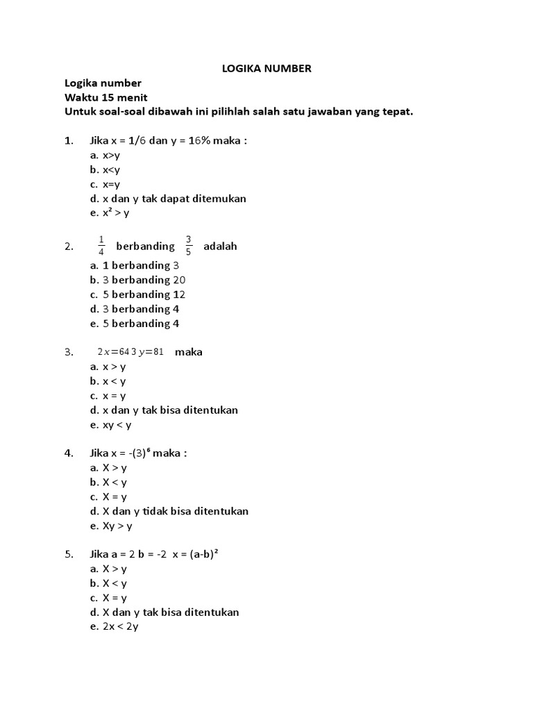 Logika Number | PDF