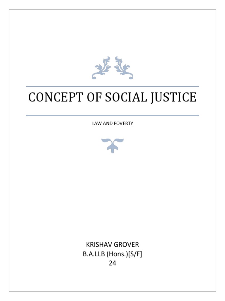 Concept of Justice | PDF | Social Justice | Sociological Theories
