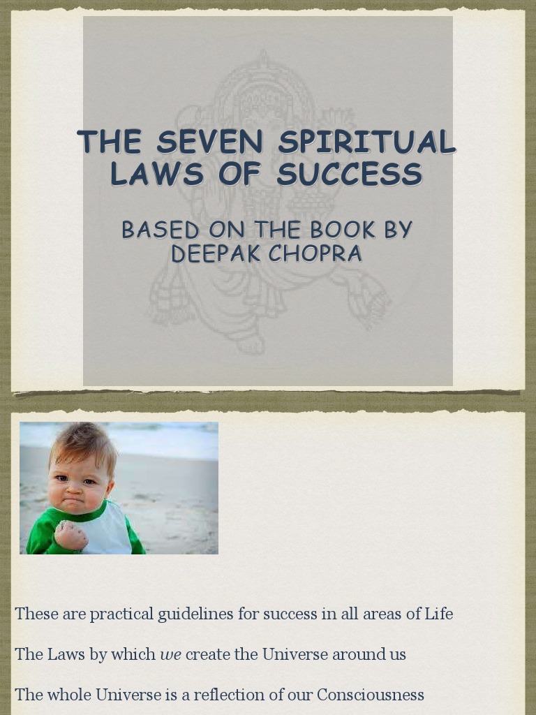 Seven Spiritual Laws of Success Guide | PDF | Karma | Soul