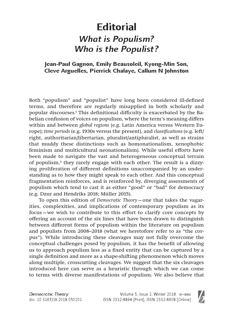 Understanding Populism's Complexities | PDF | Populism | Political Parties