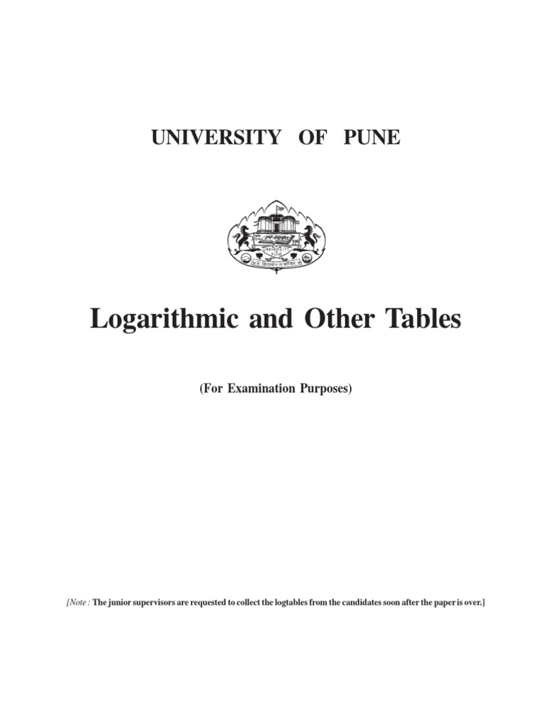 Log Table | Download Free PDF | Physics | Physical Quantities
